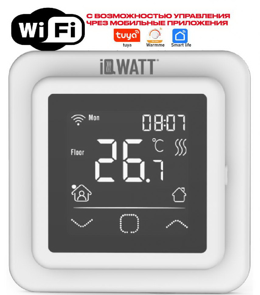 Терморегулятор с WI-FI IQ Watt SMART HEAT белый