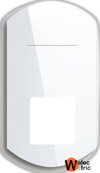 GR-VP102/1-WCG Панель 2 постовая 1/1 верт. CGSS Гармония белая глянцевая